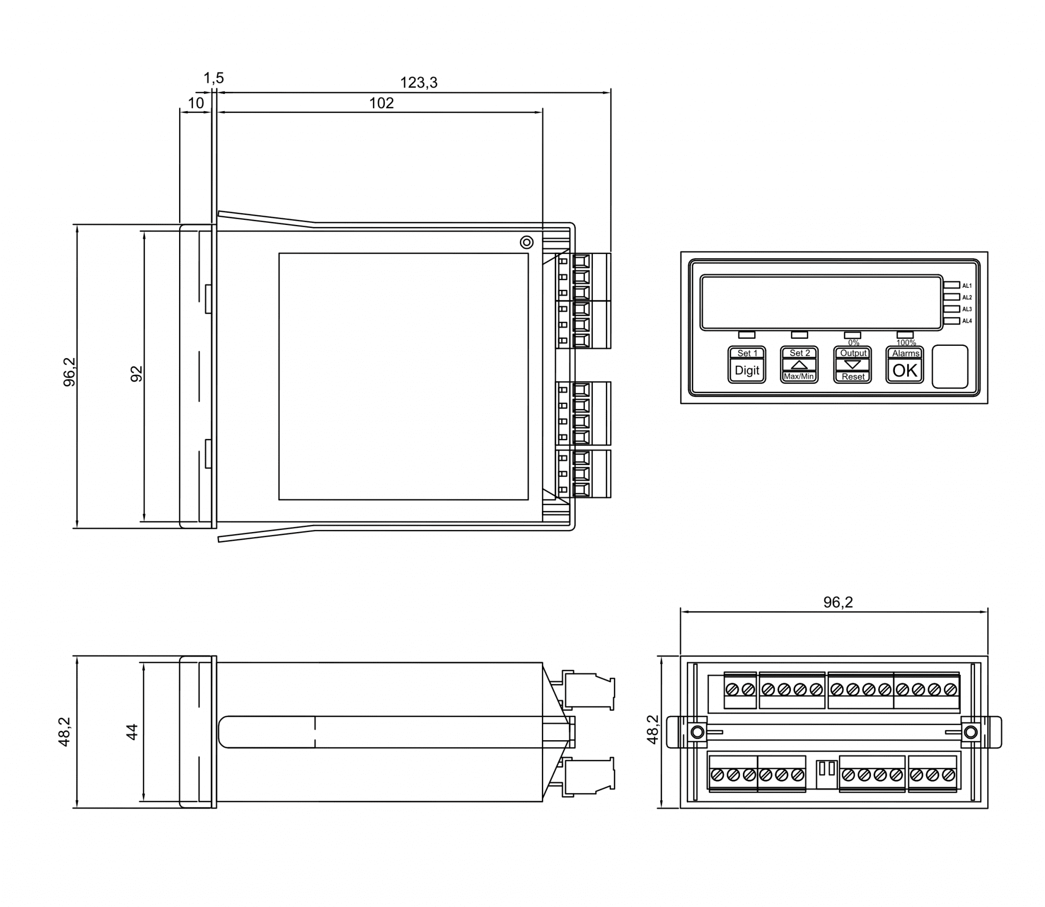 INT4-L | Load Cell Input Digital Panel Meter | London Electronics