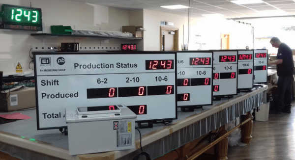 Factory KPI displays and Production Line Monitoring : London Electronics