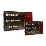 EXAM Clock | Large display showing exam START and FINISH times