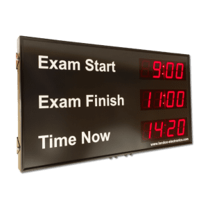 EXAM Clock | Large display showing exam START and FINISH times