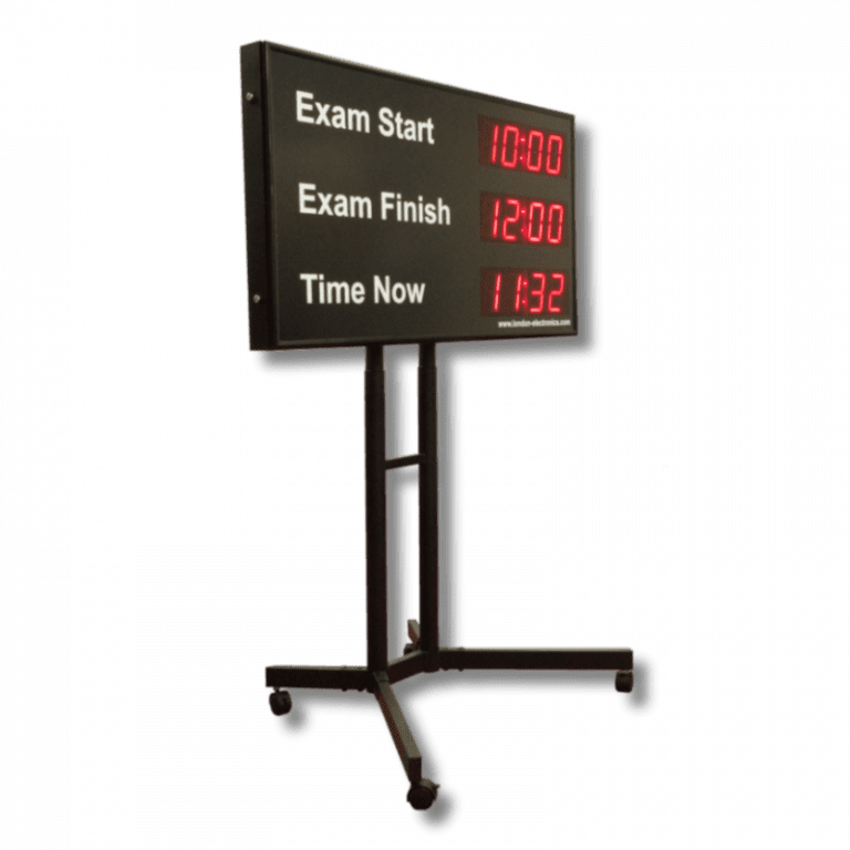 EXAM Clock | Large display showing exam START and FINISH times